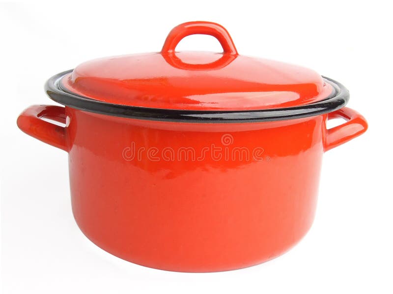 Email, das Topf kocht stockfoto. Bild von behälter, kappe - 38722856