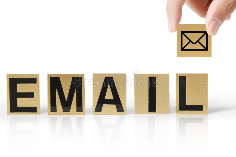 Email De La Mano Y De La Palabra Stock de ilustración - Ilustración de ...