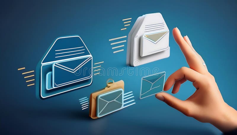 Email Delivery Icons, with Emphasis on Speed and Delivery Stock ...