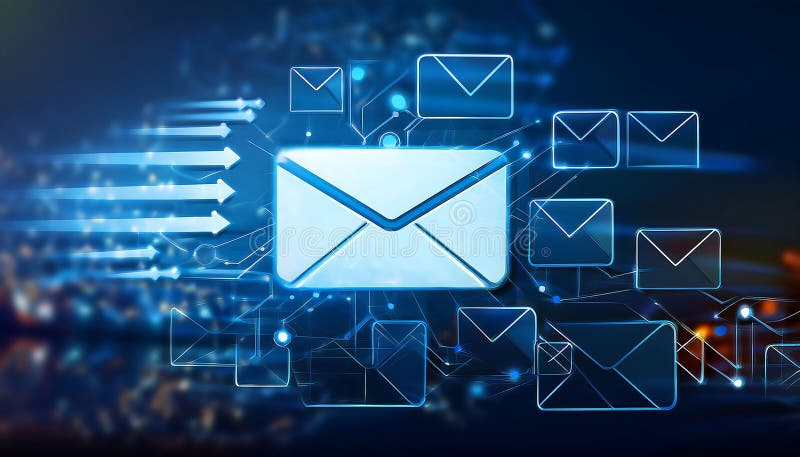 Email Delivery Icons, with Emphasis on Speed and Delivery Stock ...