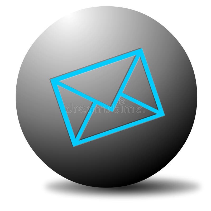 Email symbol stock illustration. Illustration of golden - 684250