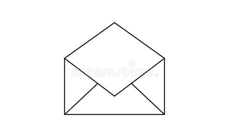 Email, Empty, Mail Icon Vector Illustration. Stock Illustration ...