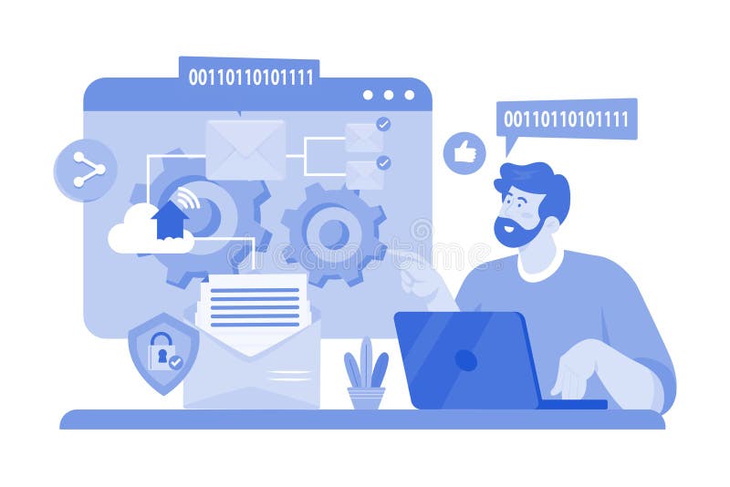 Email Encryption Ensures Privacy and Security Stock Vector ...