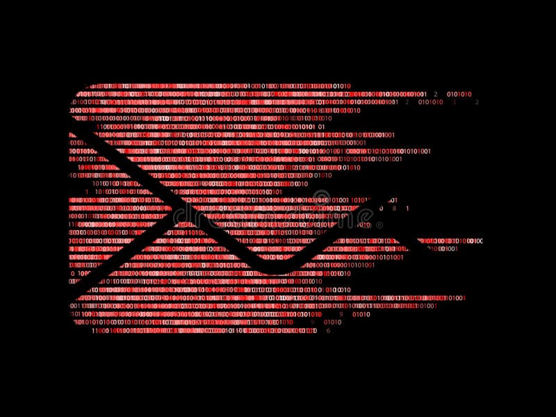 EMail Envelope from a Binary Code To Hexadecimal Code Stock Image ...