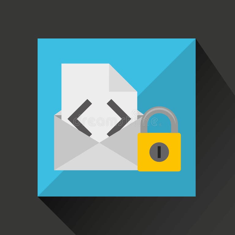 Email Envelope Data Protection Cyber Security Stock Vector ...