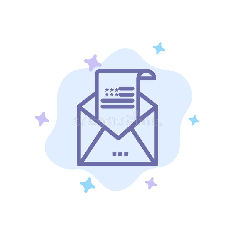 Email, Envelope, Greeting, Invitation, Mail Blue Icon on Abstract Cloud ...
