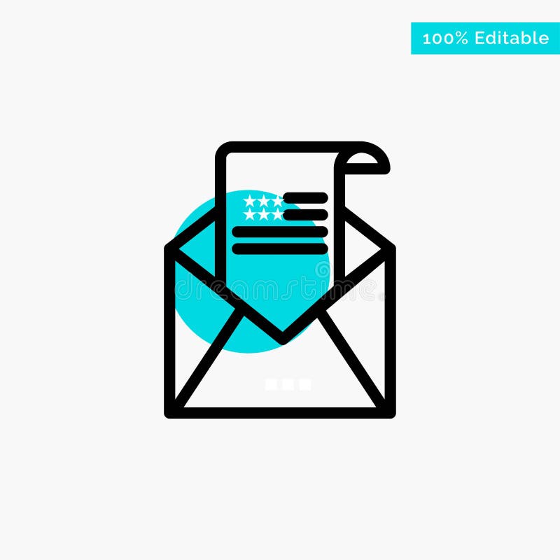 Email, Envelope, Greeting, Invitation, Mail Turquoise Highlight Circle ...
