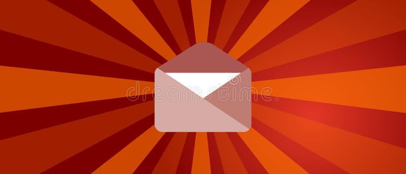 Email Envelope Icon Symbol of Communication Message Shine Red ...