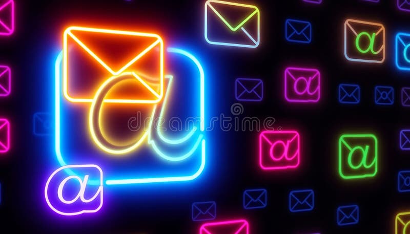 Email Envelope Icons Pattern, Communication Theme, and Digital ...