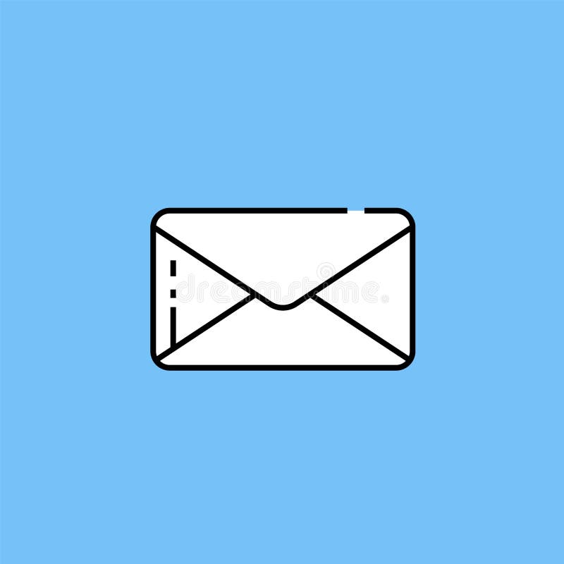 Email envelope line icon stock vector. Illustration of icon - 152366771