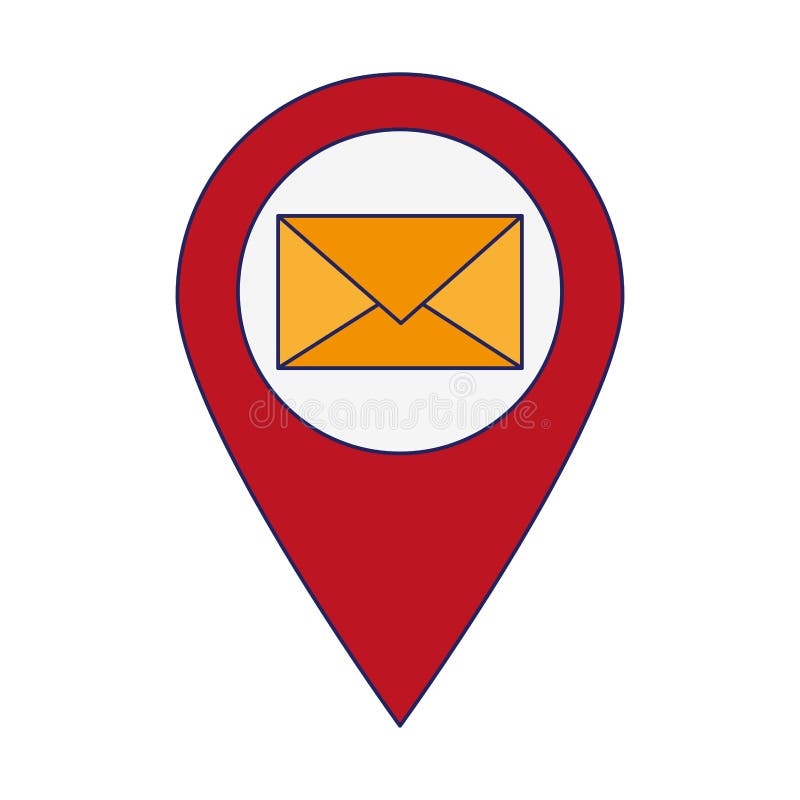 Email Envelope Location Pin Stock Vector - Illustration of envelope ...