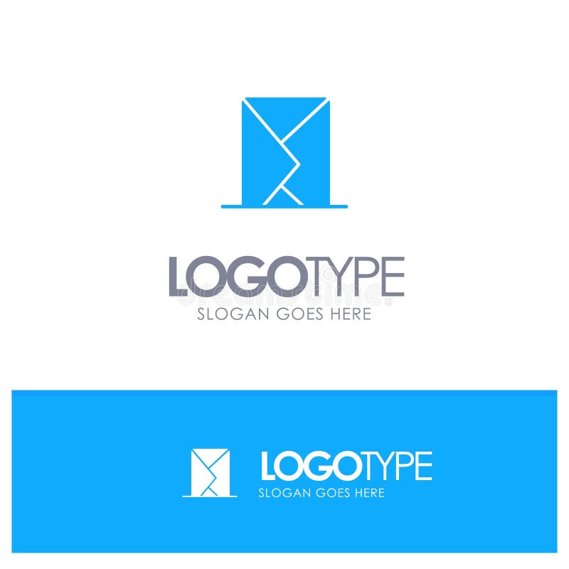 Email, Envelope, Mail, Message, Sent Blue Solid Logo with Place for ...