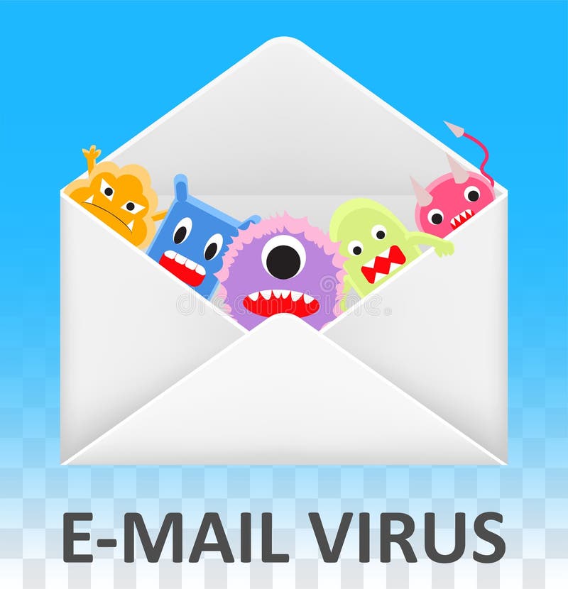 Email Envelope Open and Infected Computer Virus Stock Vector ...