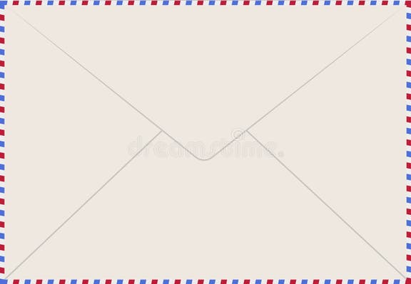 Email Envelope Vector Illustration. Postcard Retro Template. Blank Post ...