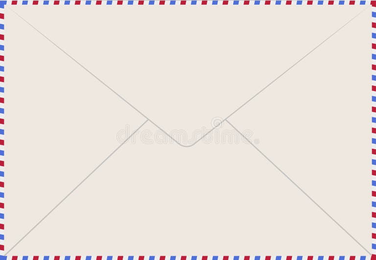 Email Envelope Vector Illustration. Postcard Retro Template. Blank Post ...