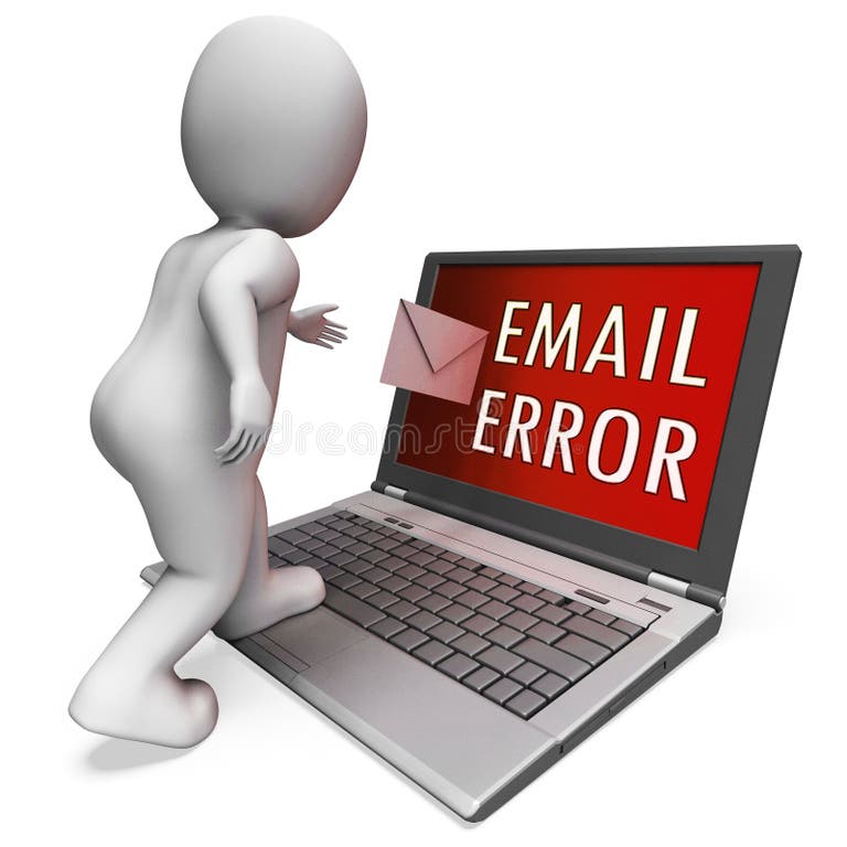 Email Fail Error Send Trouble 3d Rendering Stock Illustration ...