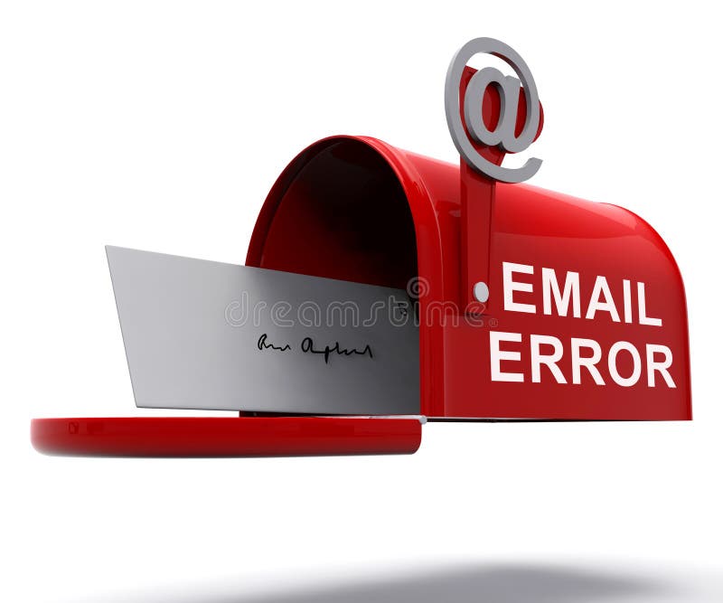 Email Fail Error Send Trouble 3d Rendering Stock Illustration ...