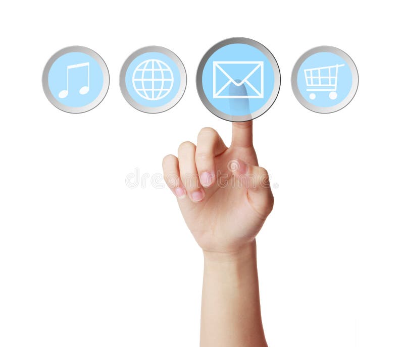 Email Letter Opening on White Stock Image - Image of delivery, campaign ...