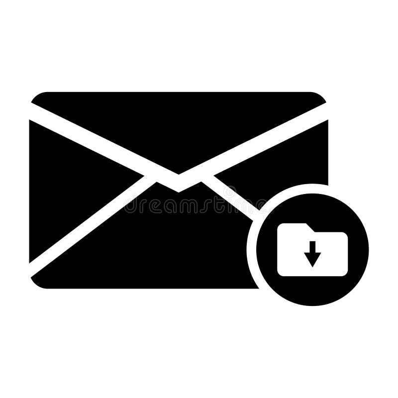 Email Folder Icon stock vector. Illustration of vector - 222993538