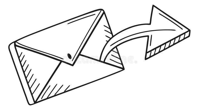 Email Forwarding Arrow. Digital Message Transfer Vector. Vector Design ...