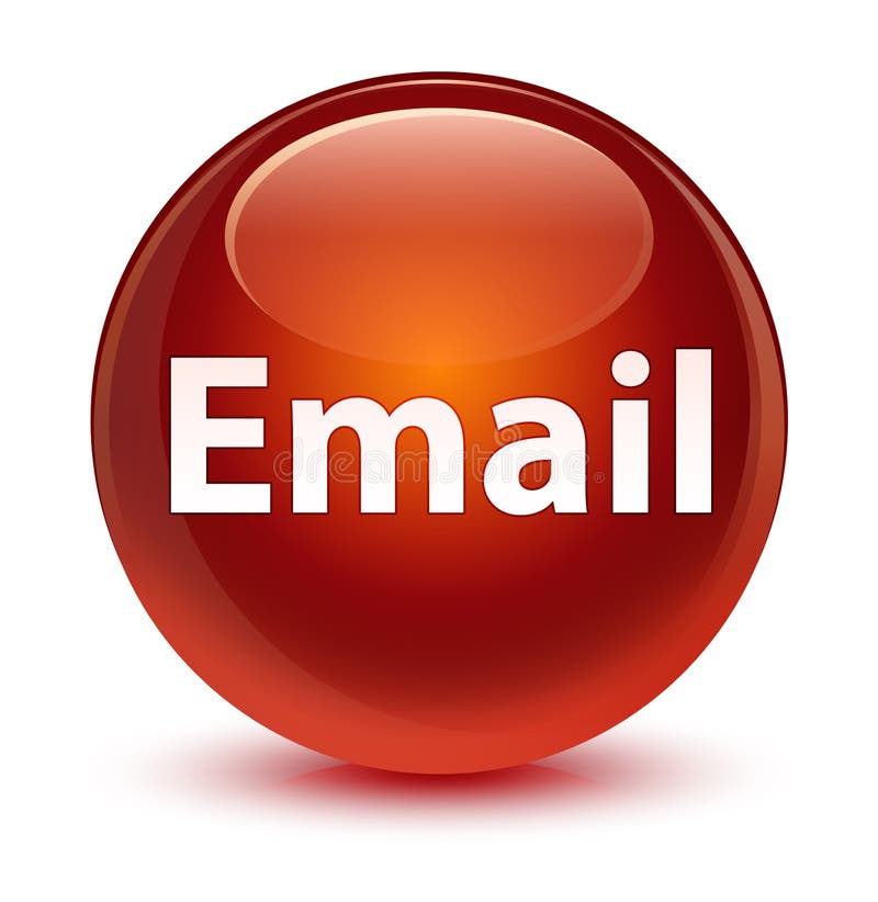Email Glassy Brown Round Button Stock Illustration - Illustration of ...