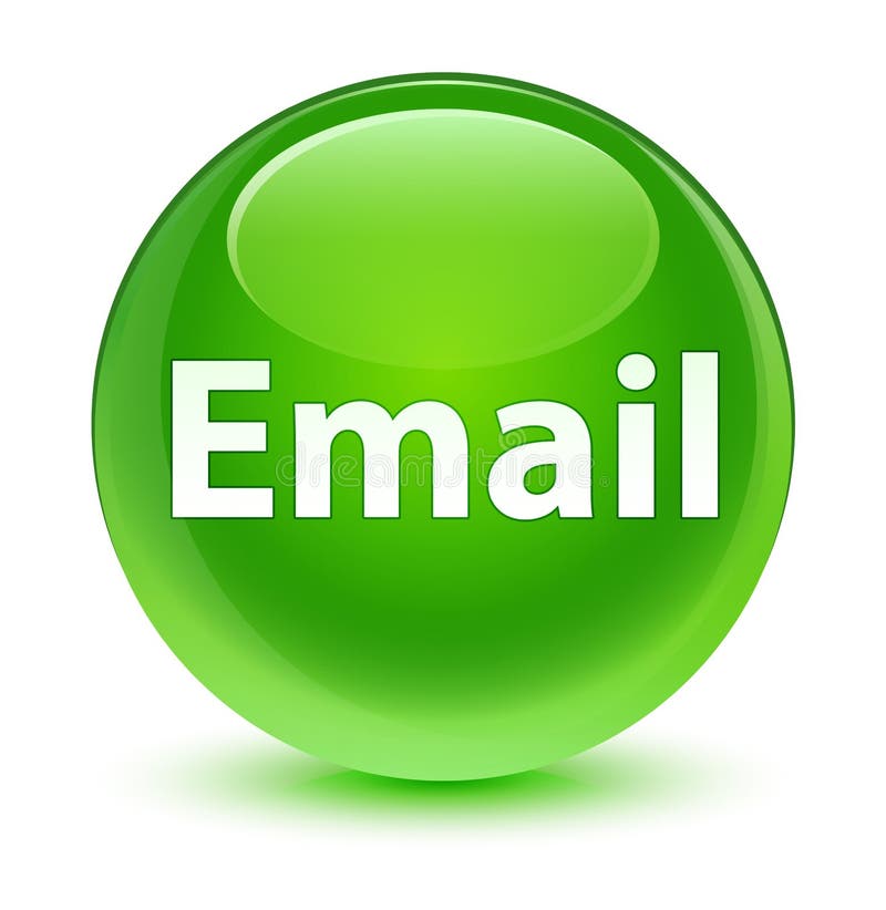 Email Glassy Green Round Button Stock Illustration - Illustration of ...