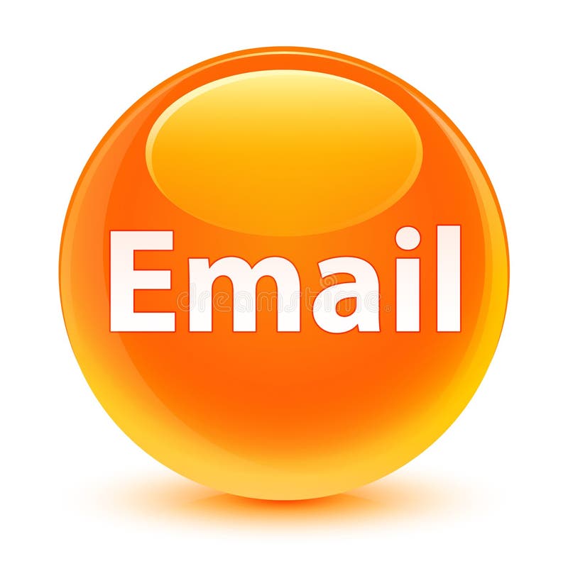 Email Glassy Orange Round Button Stock Illustration - Illustration of ...
