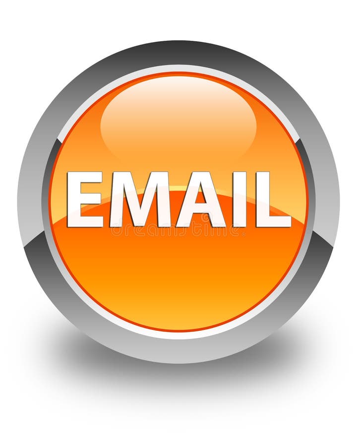 Email Glossy Orange Round Button Stock Illustration - Illustration of ...