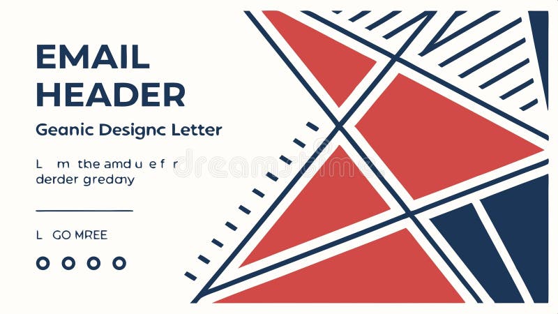 Email Header Template with Geometric and Modern Design Vector Design ...