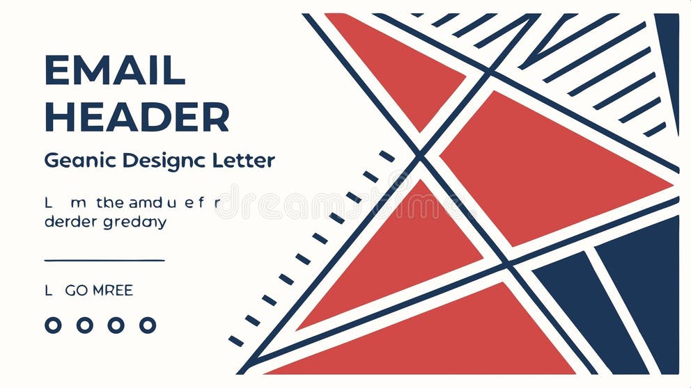 Email Header Template with Geometric and Modern Design Vector Design ...