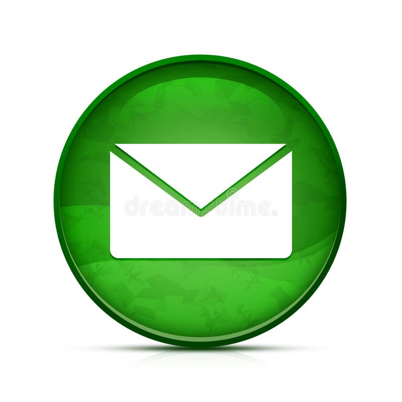 Email Help Icon on Classy Splash Green Round Button Illustration Stock ...
