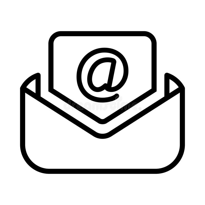 Email icon stock vector. Illustration of symbol, rate - 254867596