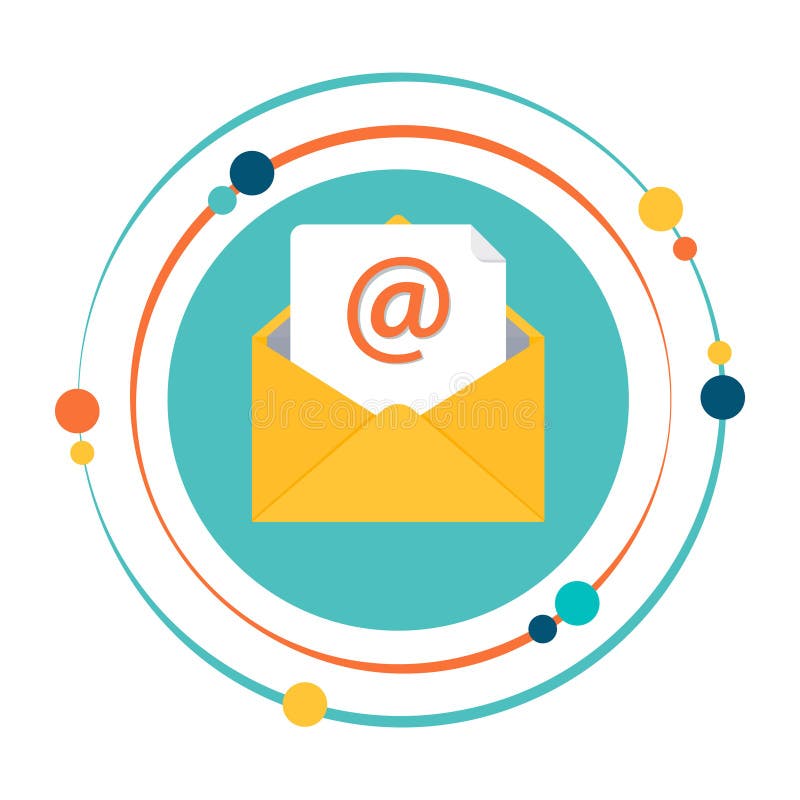 Email Electronic Mail in Envelope Vector Illustration Graphic Icon ...