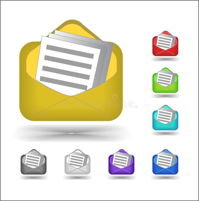 Purple Email Symbol Isolated White Stock Illustrations – 870 Purple ...