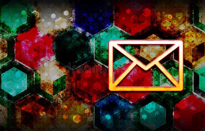 Email Icon Abstract 3d Colorful Hexagon Isometric Design Illustration ...