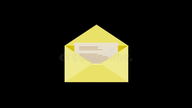 Email Icon Animation. Email Envelope Loop Animation with Alpha Channel ...