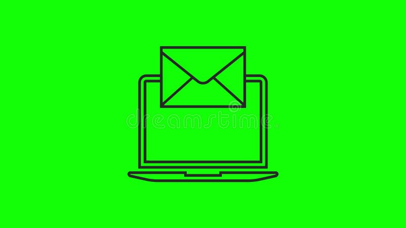 Email Icon Animation. Email Envelope Loop Animation with Alpha Channel ...