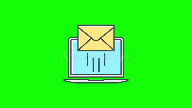 Email Icon Animation. Email Envelope Loop Animation with Alpha Channel ...