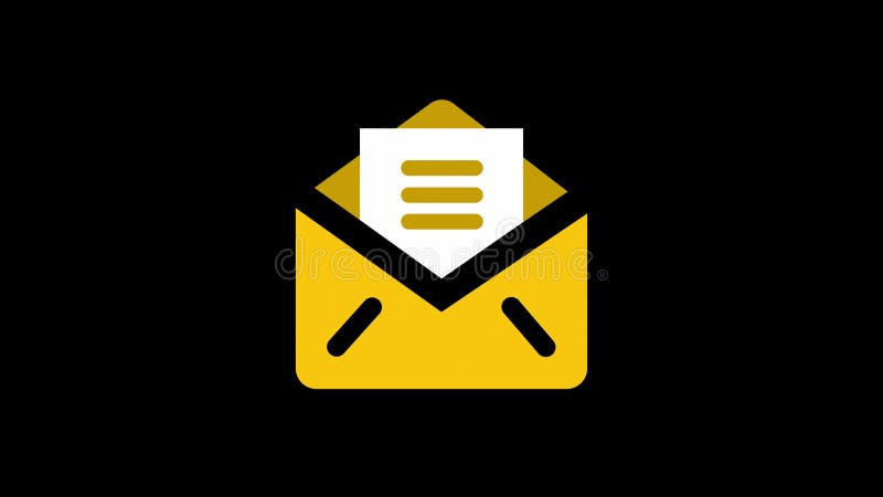 Email Icon Animation. Email Envelope Loop Animation with Alpha Channel ...