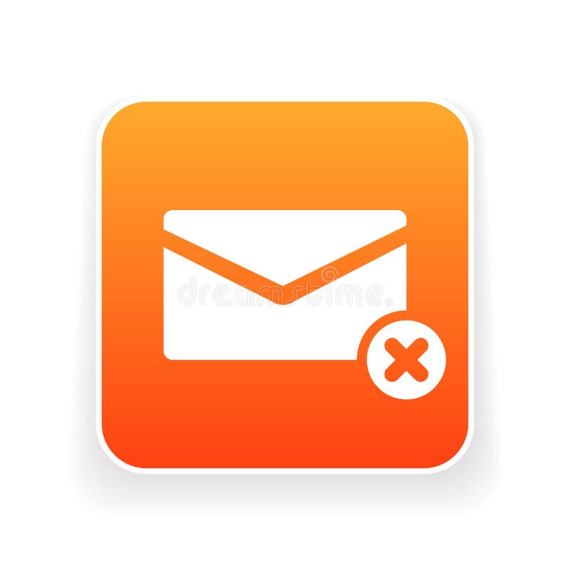 Email Icon with Cancel Sign. Email Icon and Close, Delete, Remove ...
