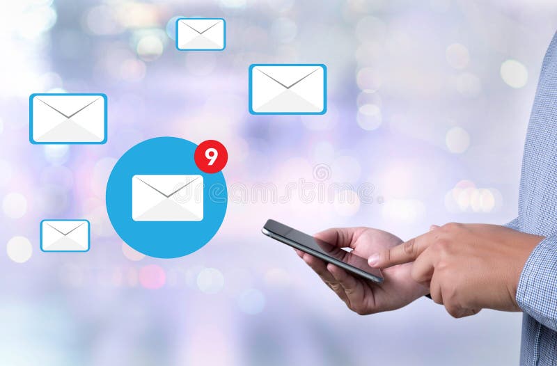 Email icon Concept stock photo. Image of hand, communication - 71503058