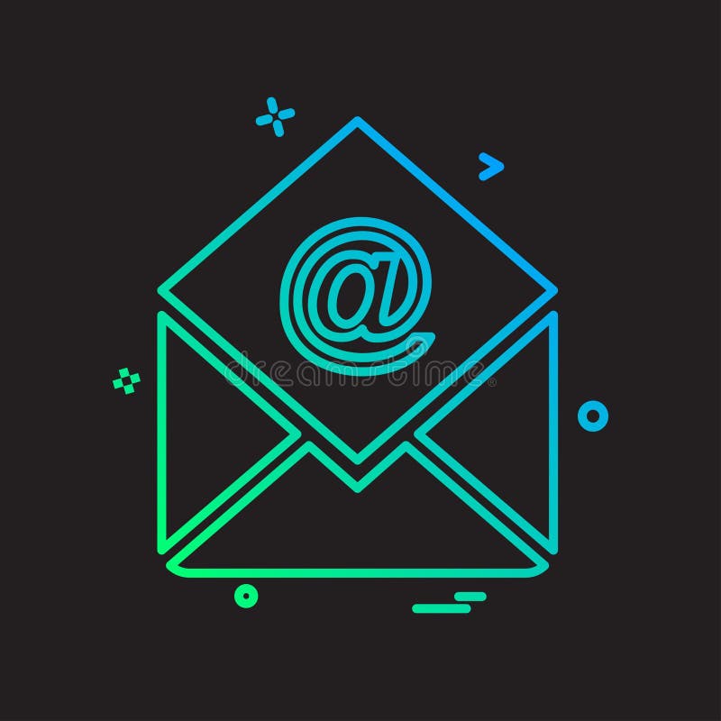 Email icon design vector stock vector. Illustration of design - 132409639