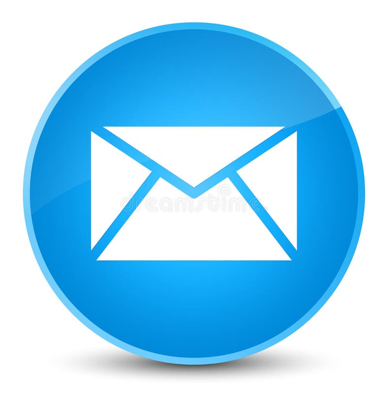 Email Icon Elegant Cyan Blue Round Button Stock Illustration ...