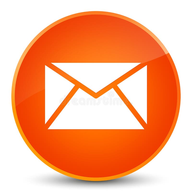 Email Icon Elegant Orange Round Button Stock Illustration ...