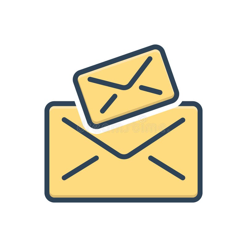 Color Illustration Icon for Email, Letter and Messages Stock ...