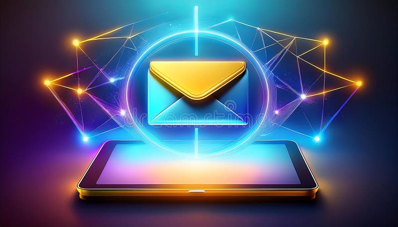 Email Icon Going in and Entry To a Tablet Interface - Online Job ...