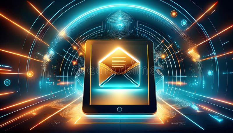 Email Icon Going in and Entry To a Tablet Interface - Online Job ...