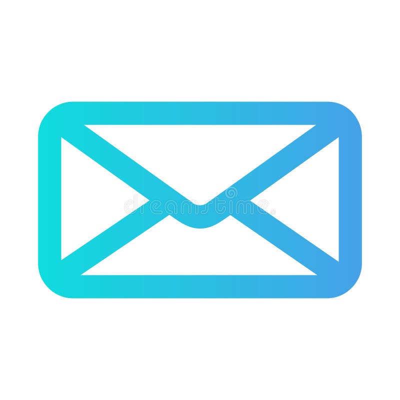 Email Icon in Gradient Style for Any Projects Stock Illustration ...