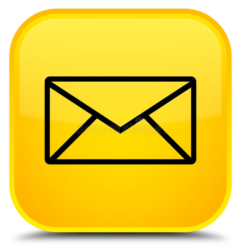 Email Icon Special Yellow Square Button Stock Illustration ...