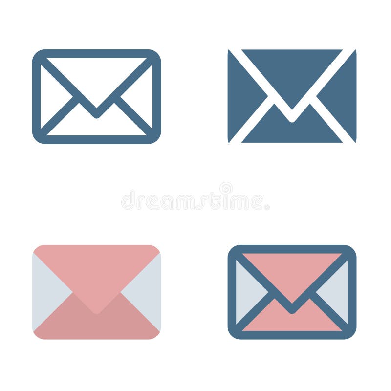 Email, Icon Pack Isolated on White Background. for Your Web Site Design ...